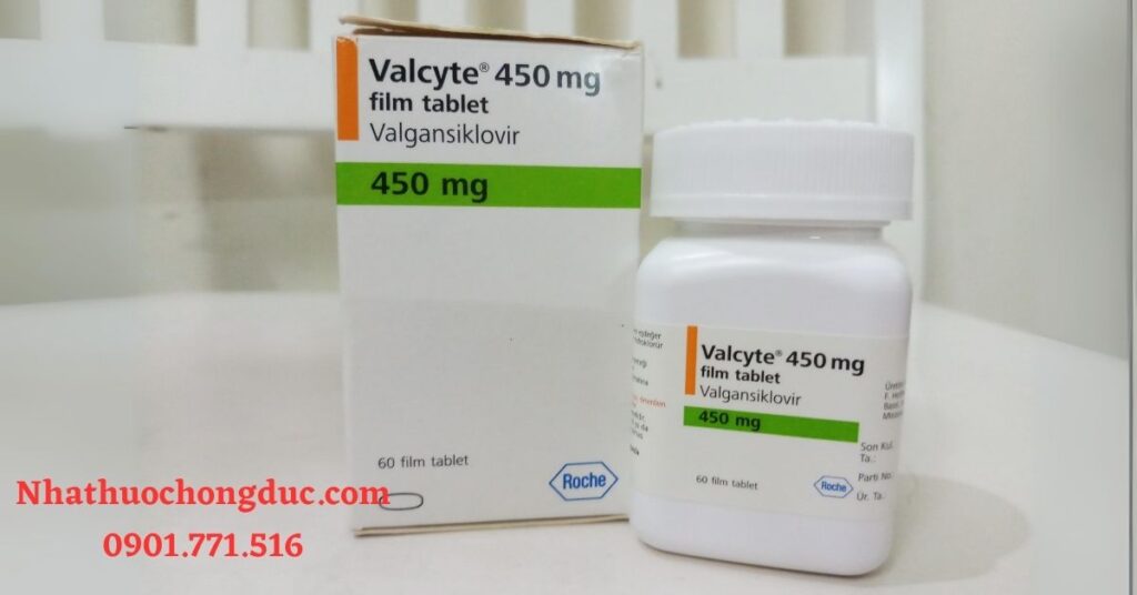 Thuốc Valcyte 450mg Valganciclovir trị viêm võng mạc
